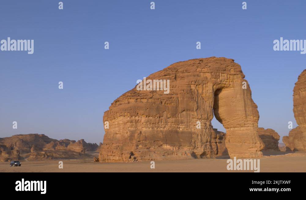 Tourist visit Elephant Rock (Jabal AlFil) in Al Ula, Western Saudi ...