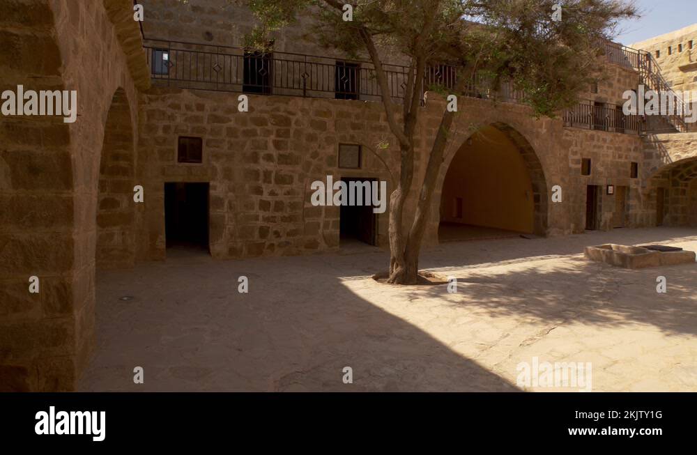 Tourist visit the old fortress in Tabuk city, northern Saudi Arabia ...