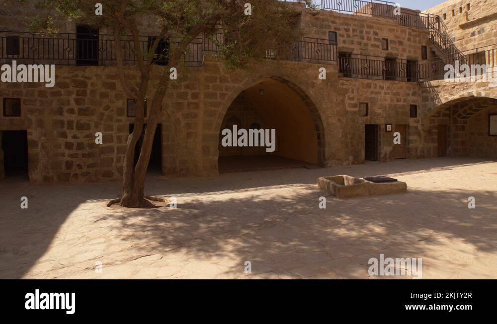Tourist visit the old fortress in Tabuk city, northern Saudi Arabia ...