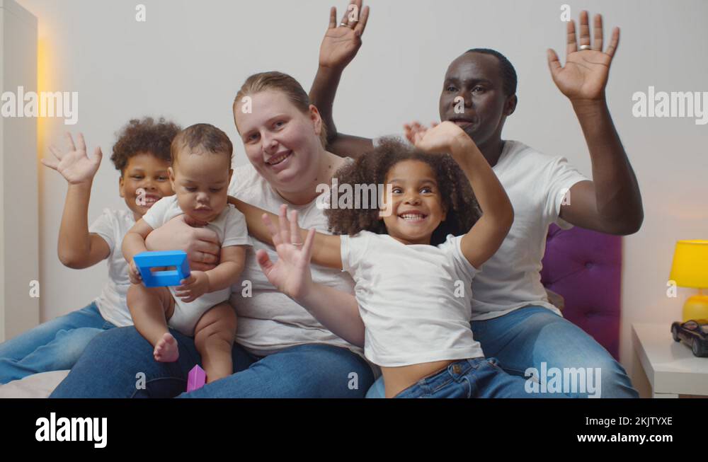 Mixed ethnicity family with kids Stock Videos & Footage - HD and 4K ...