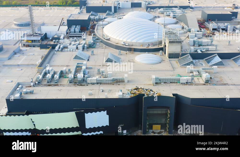 Ventilation and air conditioning systems installed on the shopping mall ...