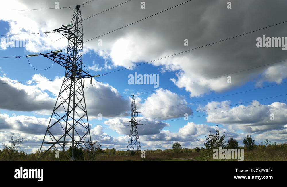 High voltage cable lines Stock Videos & Footage - HD and 4K Video Clips ...
