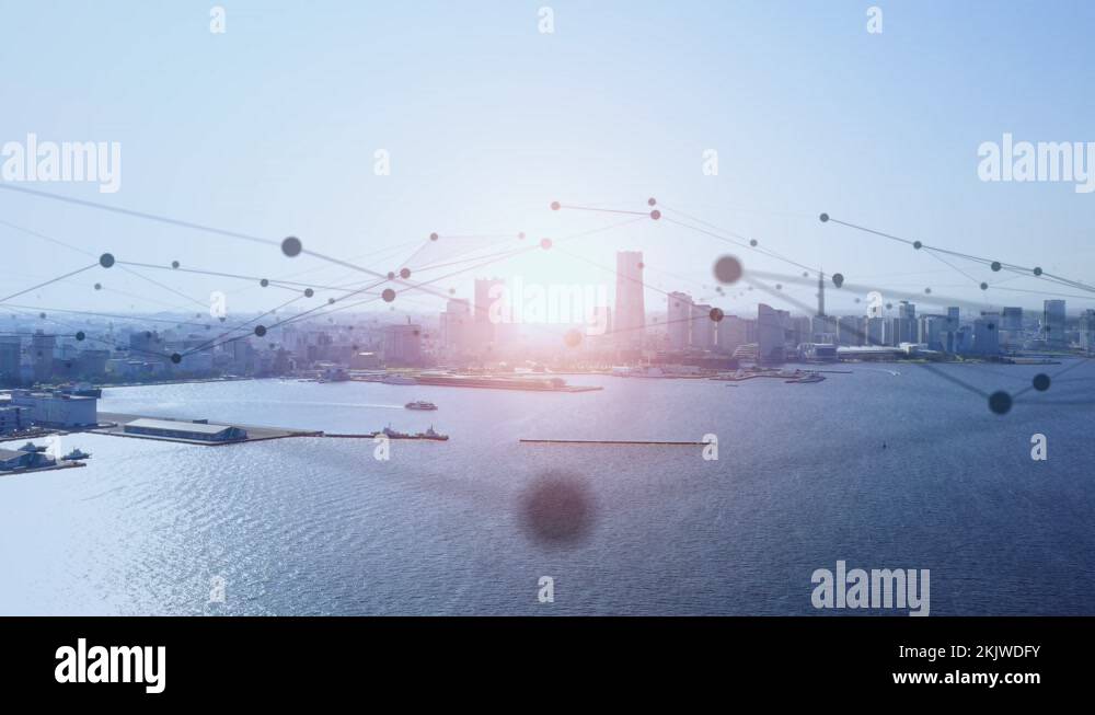 Smart city and communication network. Digital transformation. IoT ...