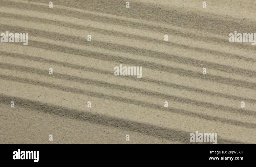 Smooth lines on the sand. Crane shot. Sand texture Stock Video Footage ...