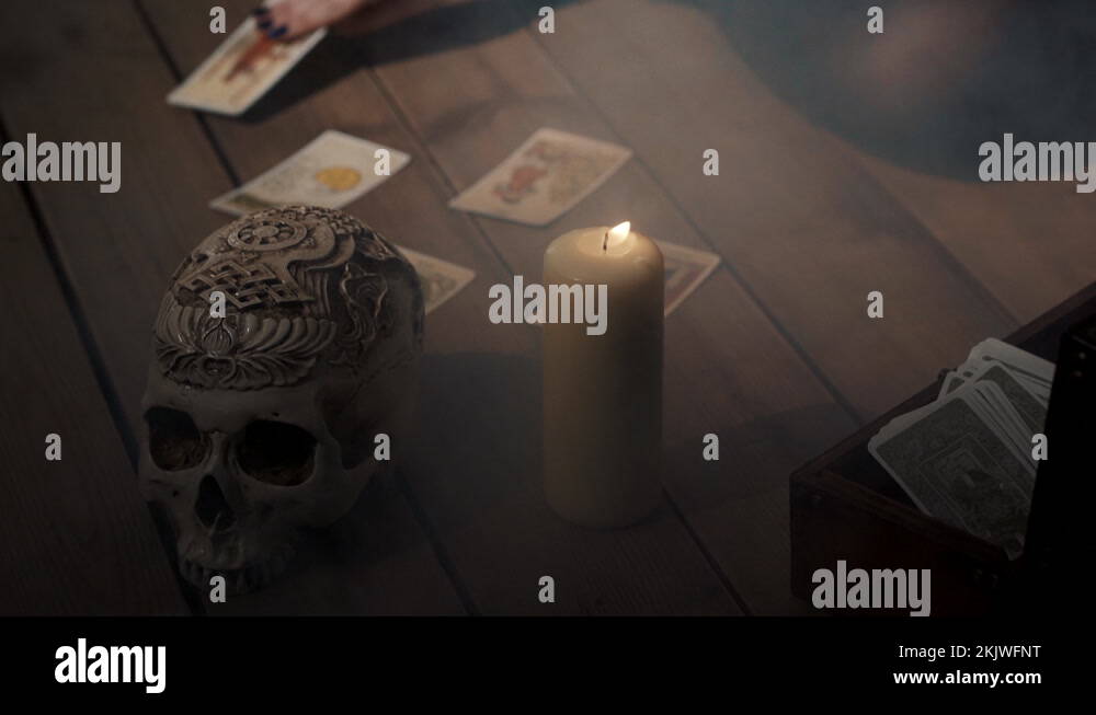 Fortune teller forecasting the future to woman with cards Stock Videos ...