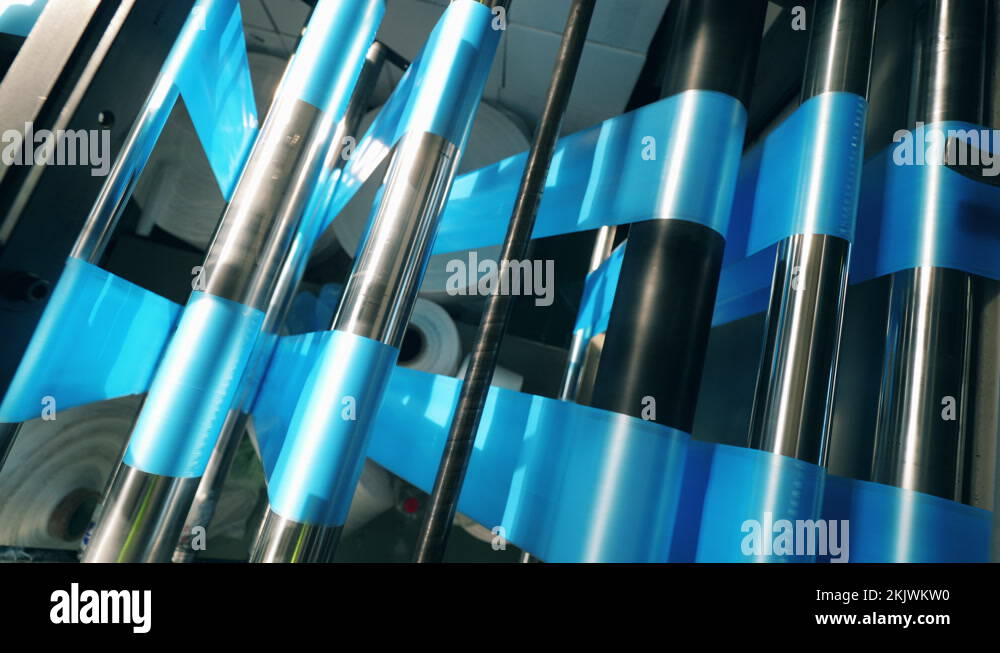 Automated polyethylene production process at a factory facility Stock ...