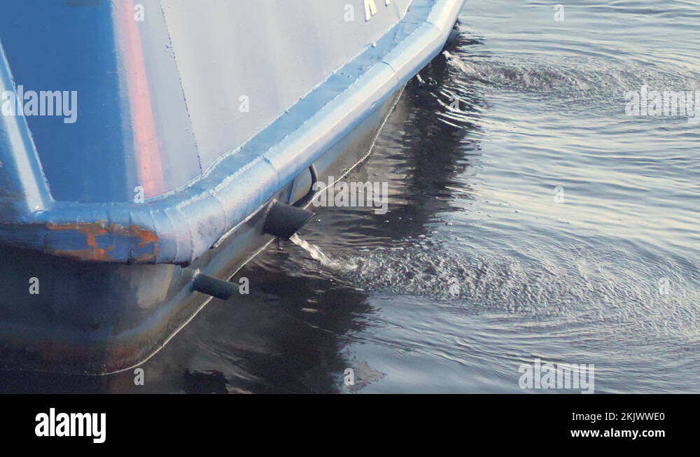 Water coming out of the pipes of the boats in Riga Latvia Stock Video ...