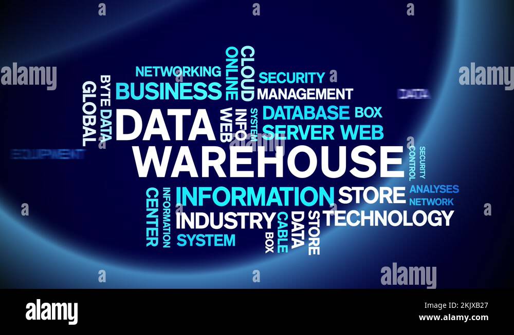 4k Data Warehouse Animated Tag Word Cloud,Text Design big data ...
