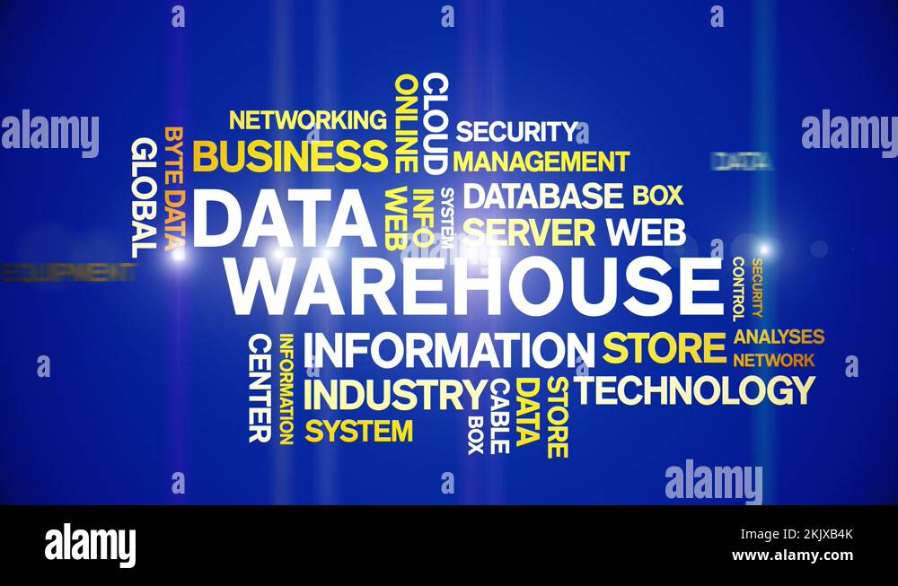 4k Data Warehouse Animated Tag Word Cloud,Text Design big data ...