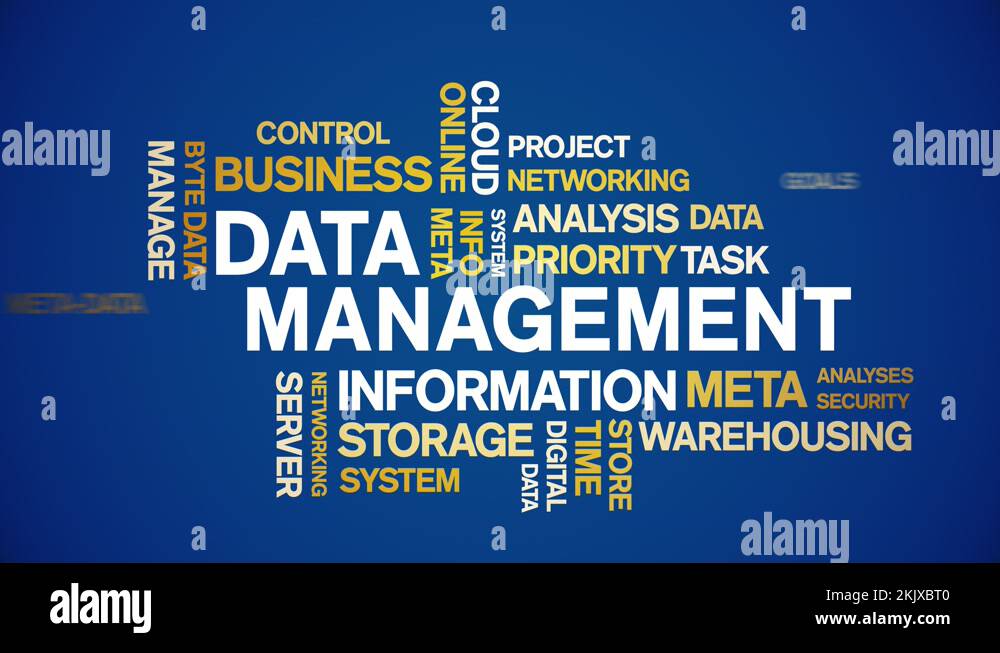 4k Data Management Animated Tag Word Cloud,Text Design Animation ...