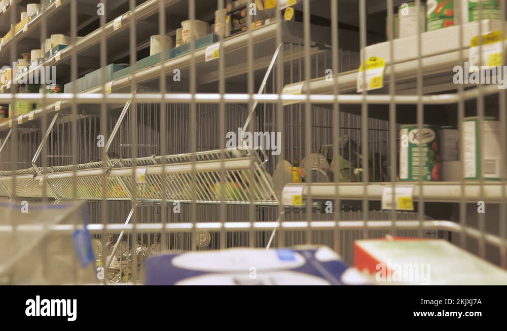 Grocery store supermarket store interior inside shelves Stock Videos ...