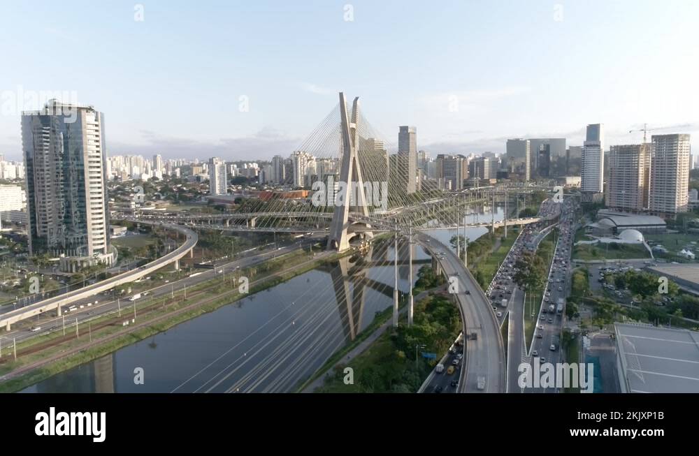 Ponte Octavio Frias de Oliveira, famous cable stayed "Ponte Estaiada ...