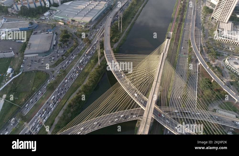 Ponte Octavio Frias de Oliveira, famous cable stayed "Ponte Estaiada ...