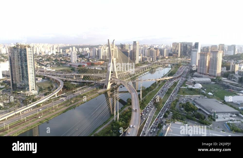 Ponte Octavio Frias de Oliveira, famous cable stayed "Ponte Estaiada ...