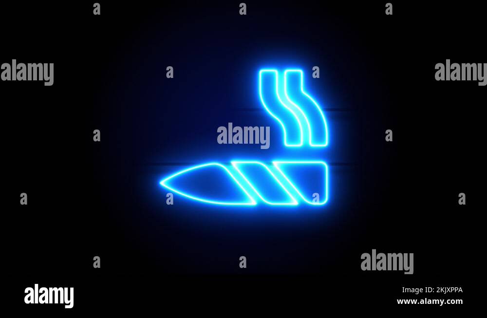 Joint Neon Sign Appear In Center And Disappear After Some Time Loop Animation Stock Video
