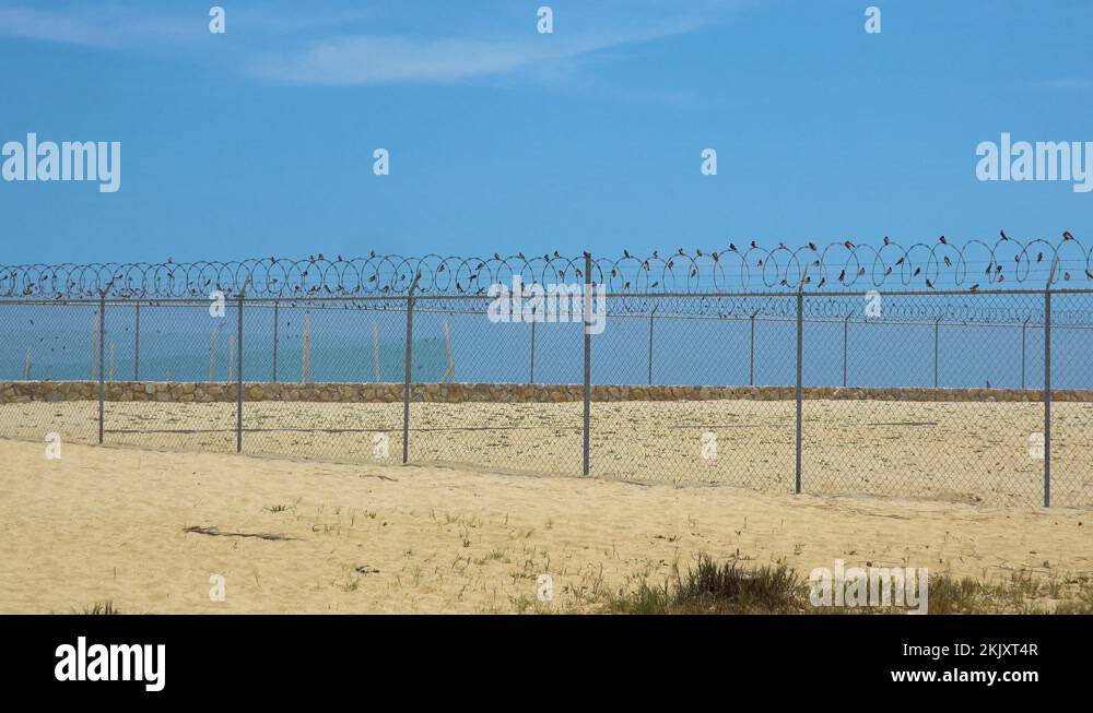 Barbed wire fence beach Stock Videos & Footage - HD and 4K Video Clips ...