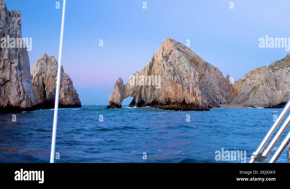 CABO SAN LUCAS MEXICO-2020: Streamer Boat Running The Blue Sea Water ...