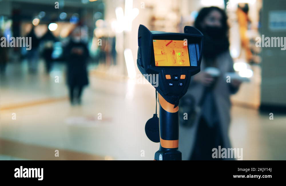 Thermal camera is scanning people's temperature Stock Video Footage - Alamy