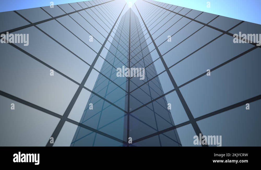 High rise skyscraper skyscrapers building buildings glass windows Stock ...