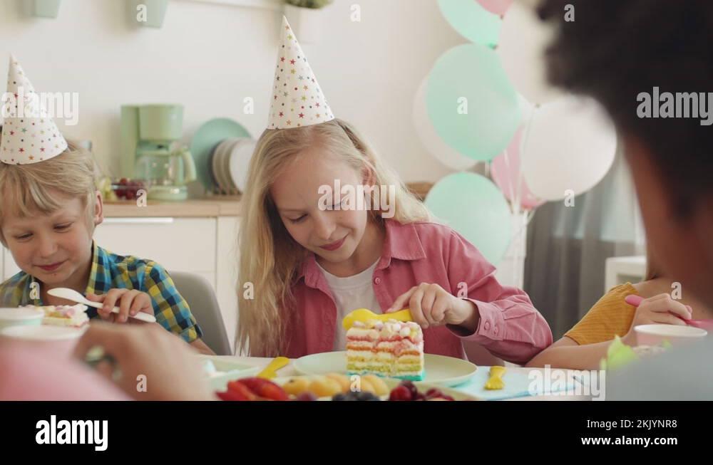 Kids eating birthday cake Stock Videos & Footage - HD and 4K Video ...