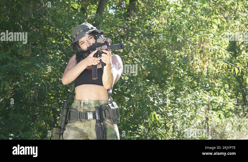 Female army with gun Stock Videos & Footage - HD and 4K Video Clips - Alamy
