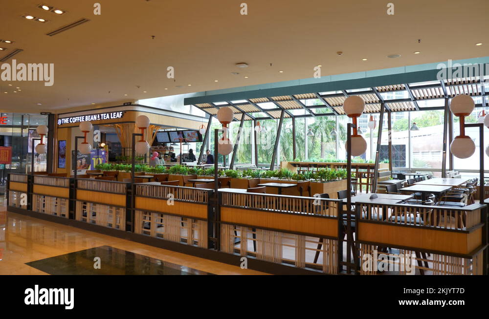 jakarta city famous mall cafe slow motion walking panorama 4k indonesia ...