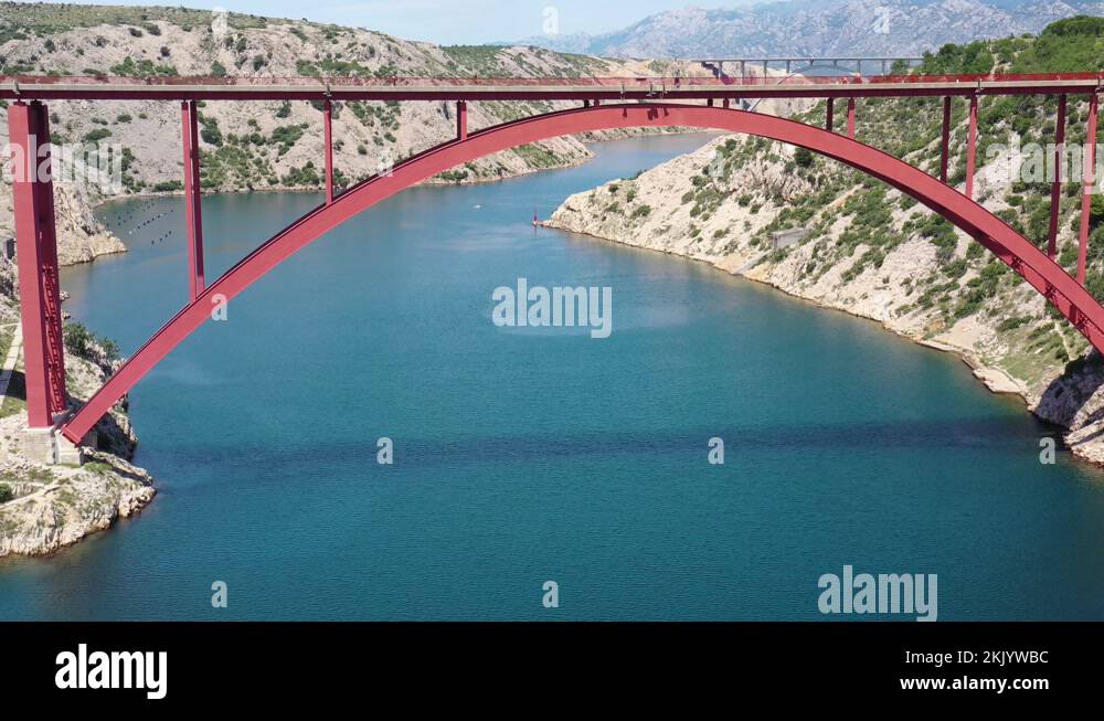 Maslenica Bridge Most in Croatia. The Maslenica Bridge is a deck arch ...
