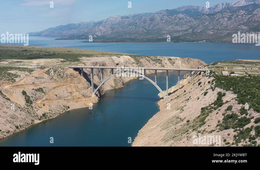 Maslenica Bridge Most in Croatia. The Maslenica Bridge is a deck arch ...