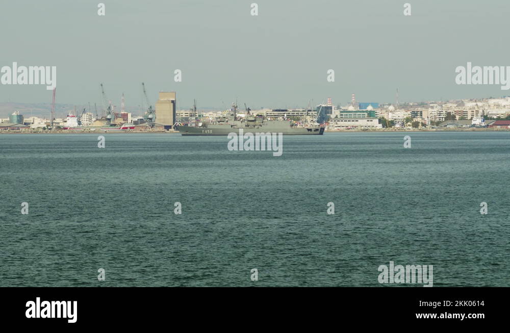 Greek frigate Hydra warship at sea Stock Video Footage - Alamy