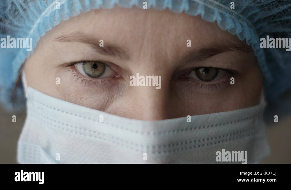 Sad Sick, Overworked Serious Female Health Care Worker Opens Eyes ...