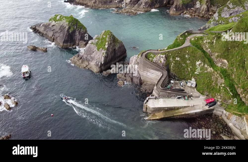 Side view of Dunquin Harbour, Co. Kerry on Ireland's Wild Atlantic Way ...