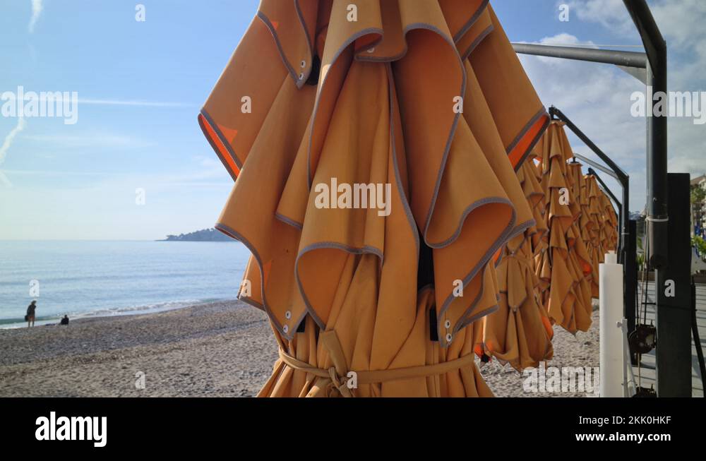 Closed parasol beach Stock Videos & Footage - HD and 4K Video Clips - Alamy