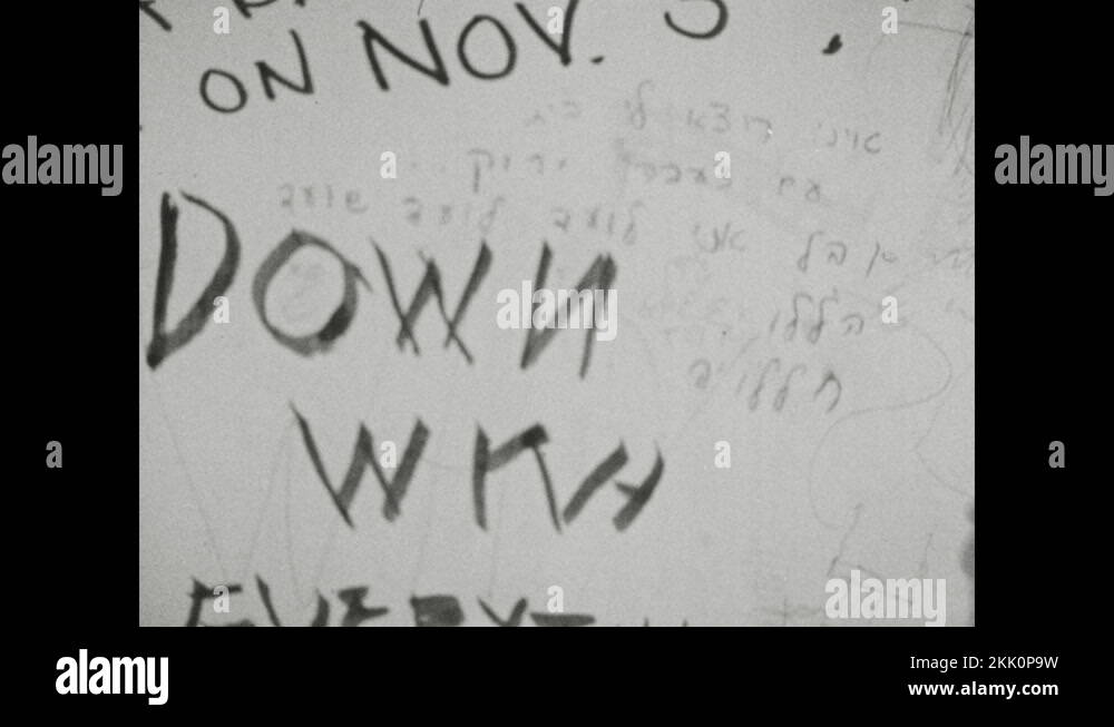 1960s Baltimore: different drawings and messages written on wall Stock ...
