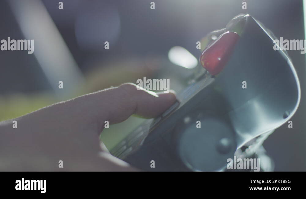 Industrial robot control or teach pendant in the hands of an engineer ...