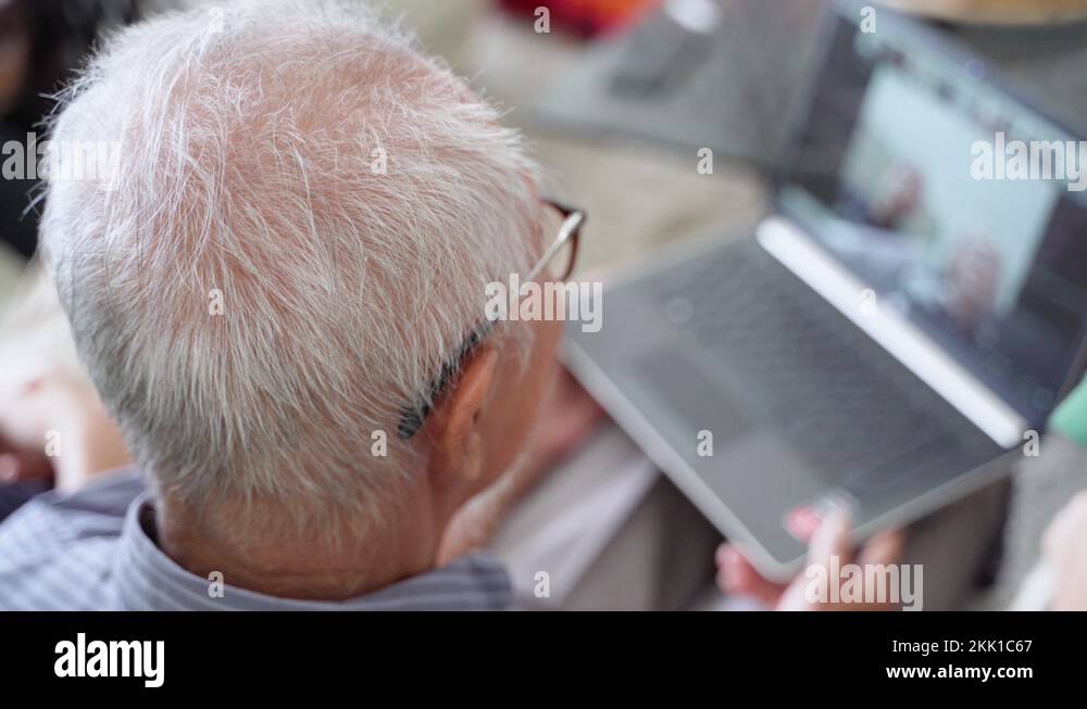 Old man computer back view Stock Videos & Footage - HD and 4K Video ...