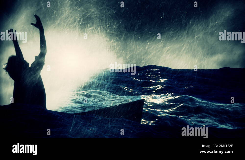 Jesus Calms the Storm on a Fish Boat at the Sea of Galilee Stock Video ...