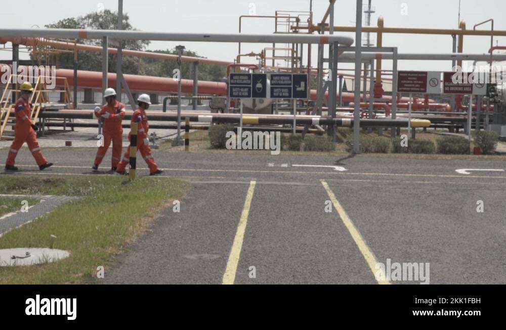 Pertamina oil refinery in Madura, East Java, Indonesia Stock Video ...