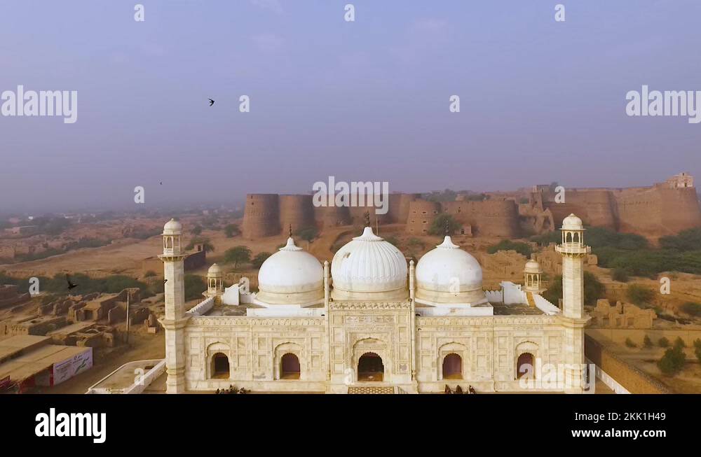 Mosque In south Pakistan Derawar Fort in Background Stock Video Footage ...