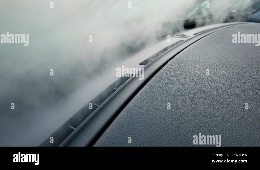 steam escaping through the AC ducts of the dash to sanitize the air ...