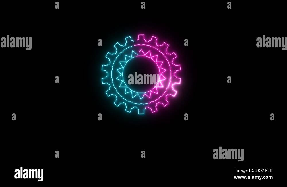 Futuristic double rack gears create powerful pure energy for factory ...