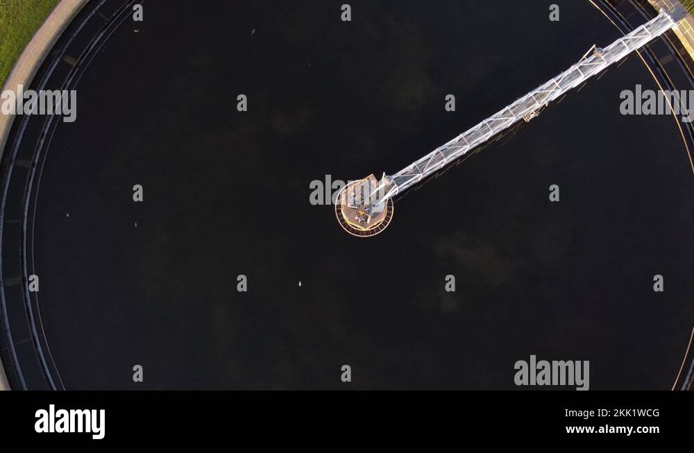 Circular Sedimentation Tanks At Wastewater Treatment Plant In Detroit ...