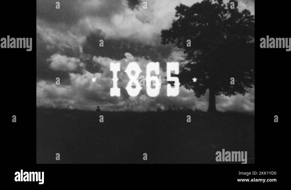 1950s: Dates appear over boy walking in field. Text appears over large ...