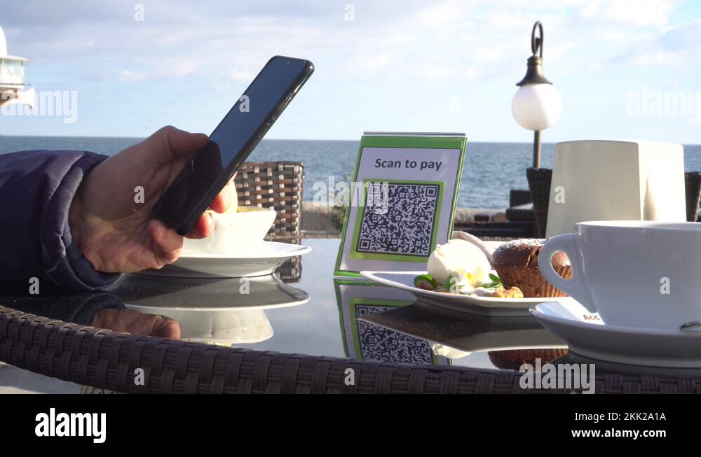 Pay touch-free with a QR code. QR code scanning app. Touchless digital ...