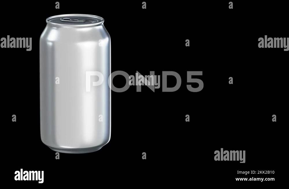 Blank aluminum alcohol or soft drink can looping 3D animation Stock ...