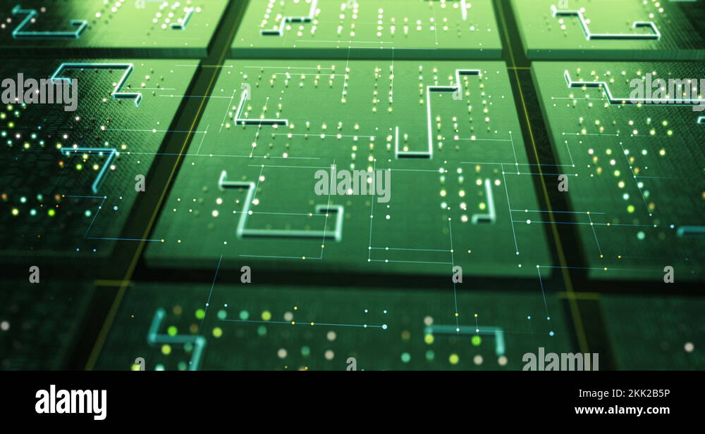 AI Processor Processing Data. CPU Circuit. Data Flowing. AI Stock Video Footage - Alamy