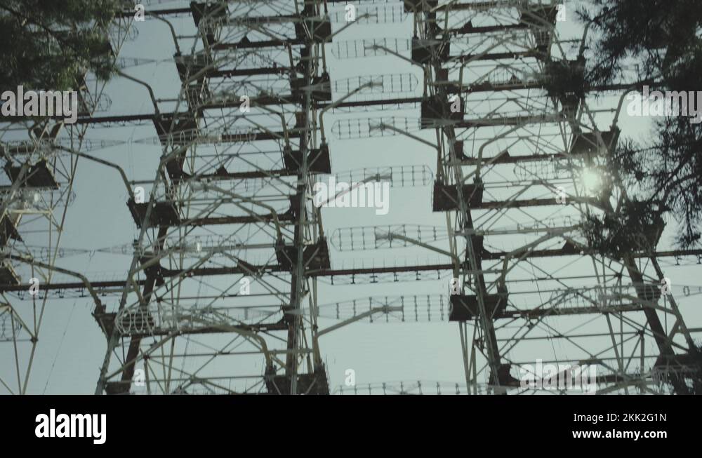 Fast tilt up the Duga-1 radar station in Chernobyl Stock Video Footage ...