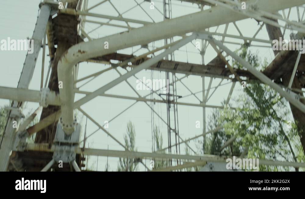 Fast tilt up the Duga-1 radar station in Chernobyl Stock Video Footage ...