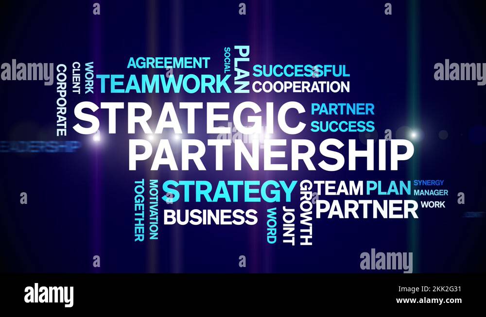 4k Strategic Partnership Animated Tag Word Cloud,Text Animation ...