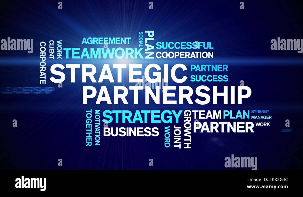 4k Strategic Partnership Animated Tag Word Cloud,Text Animation ...
