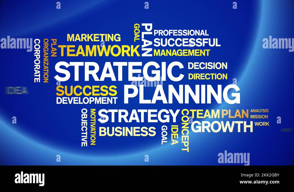 4k Strategic Planning Animated Tag Word Cloud,Text Animation seamless ...